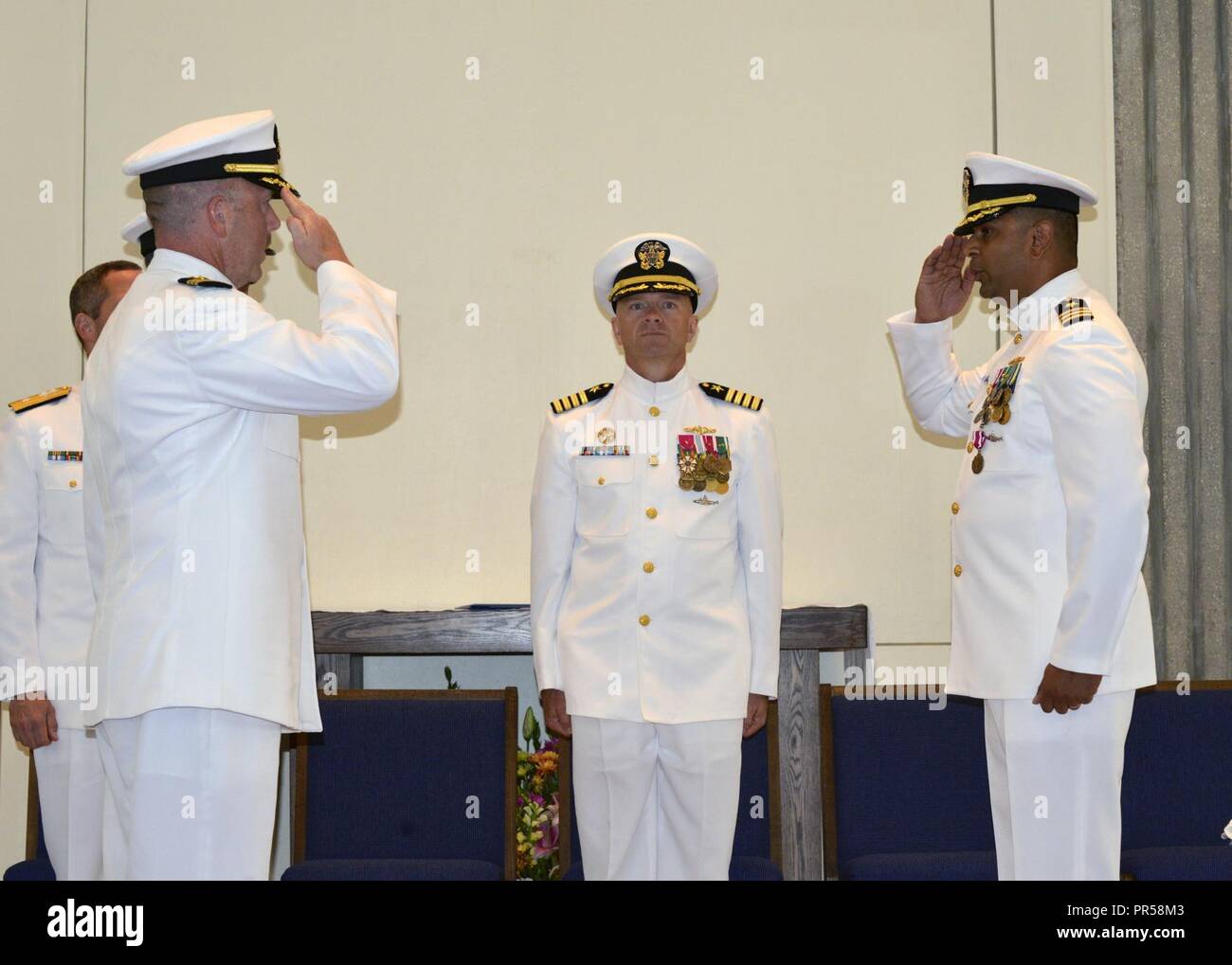 Cmdr. Jason Anderson, left, assumes command of USS Rhode Island (SSBN ...