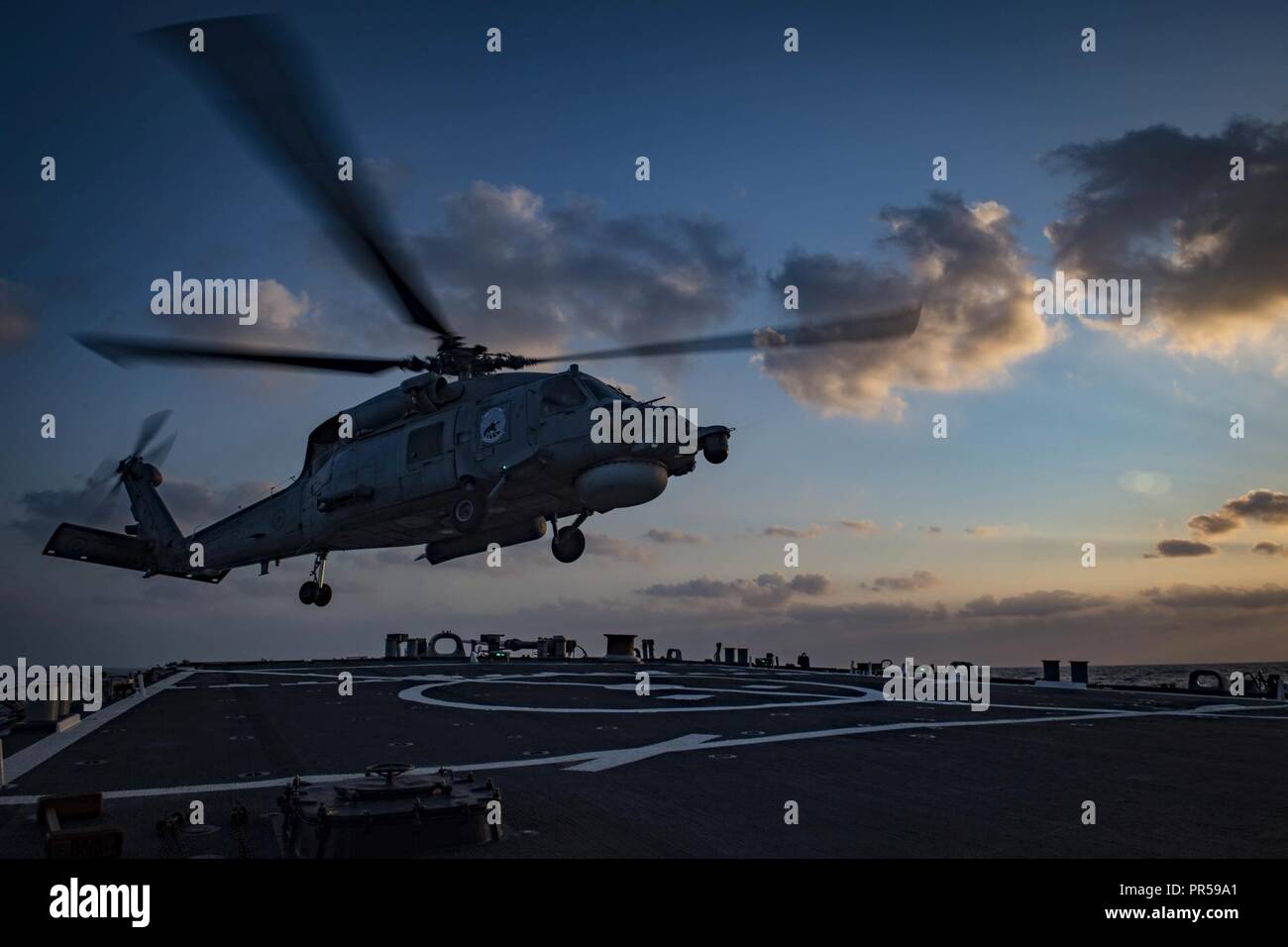 SEA (Sept. 10, 2018) An Egyptian Naval Force S-70B Sea Hawk helicopter ...