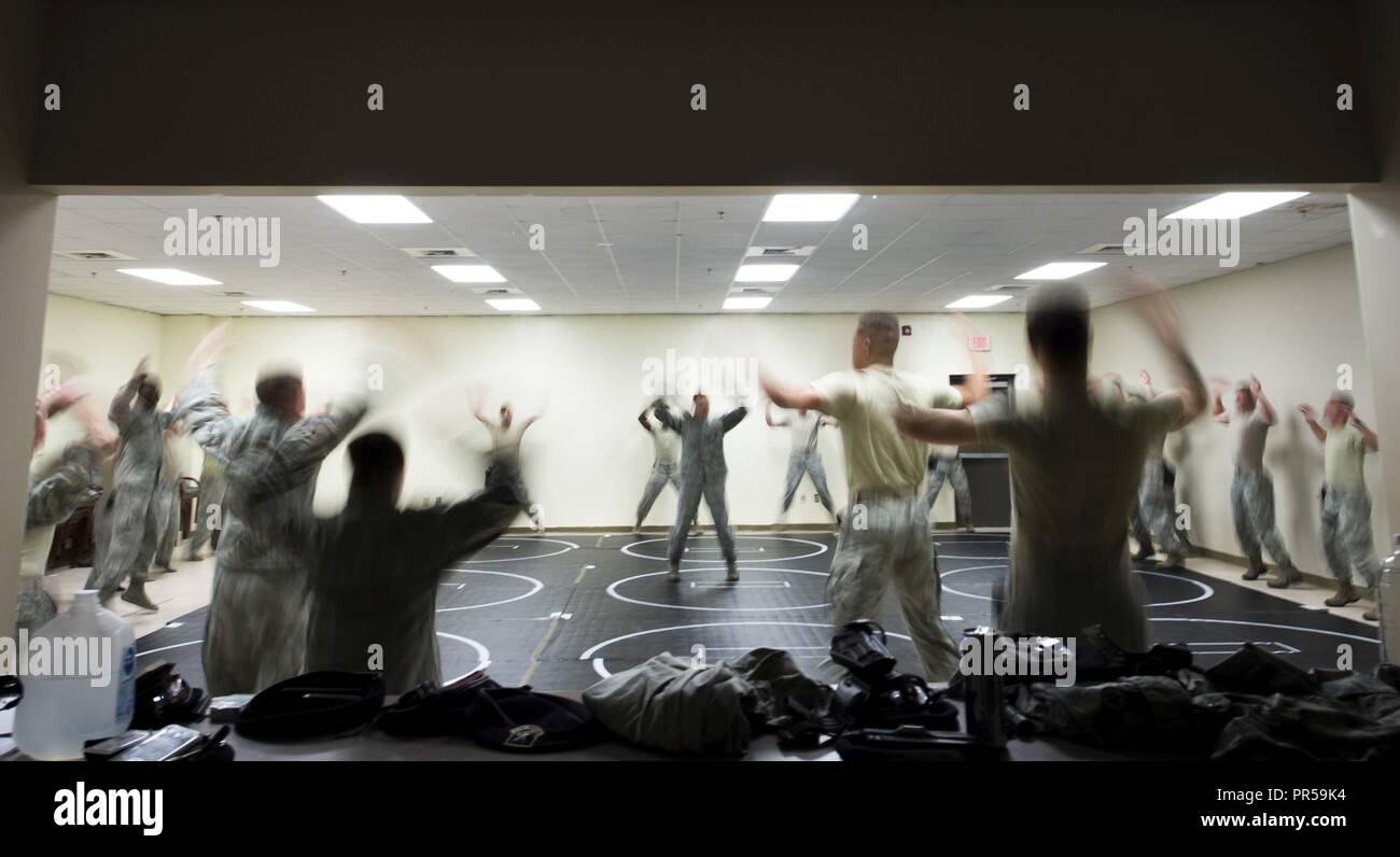 U.S. Airmen assigned to the 20th Security Forces Squadron perform ...