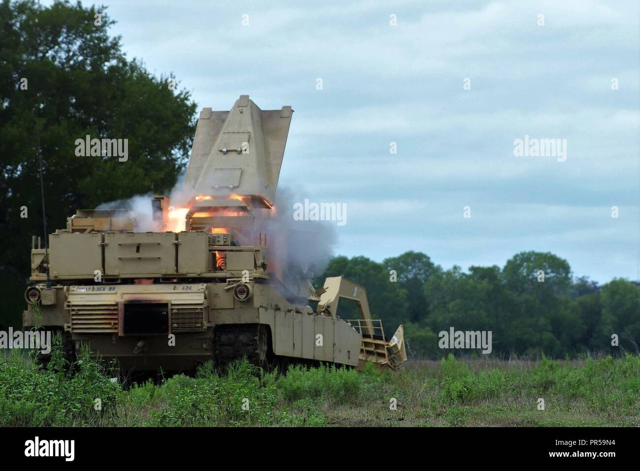 FORT HOOD, Texas-- An Assault Breacher Vehicle with A Co. 3rd Brigade ...