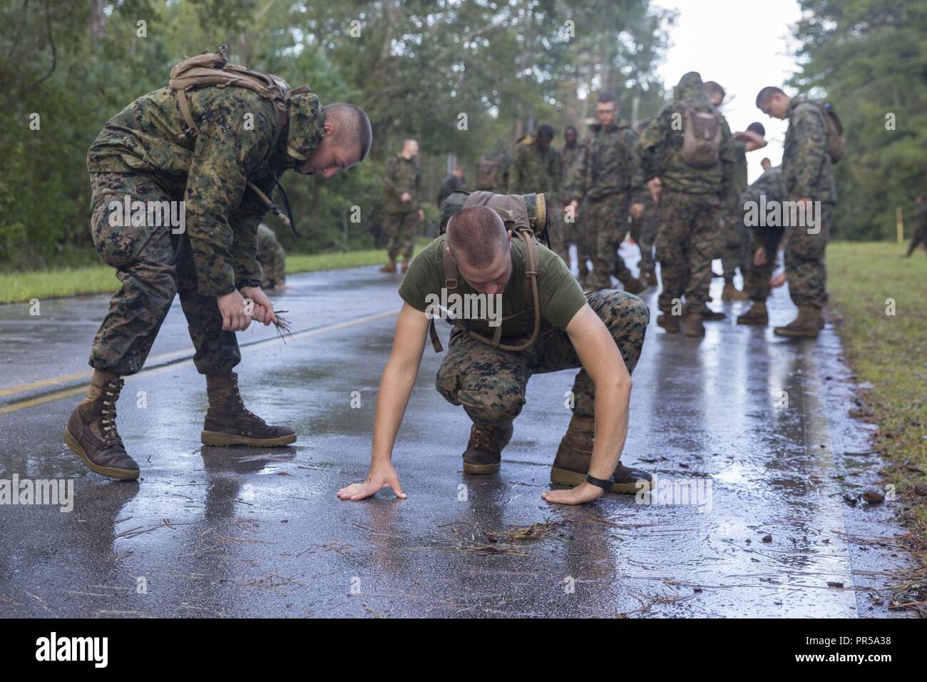 U.S. Marines with India Company, Marine Combat Training Battalion ...