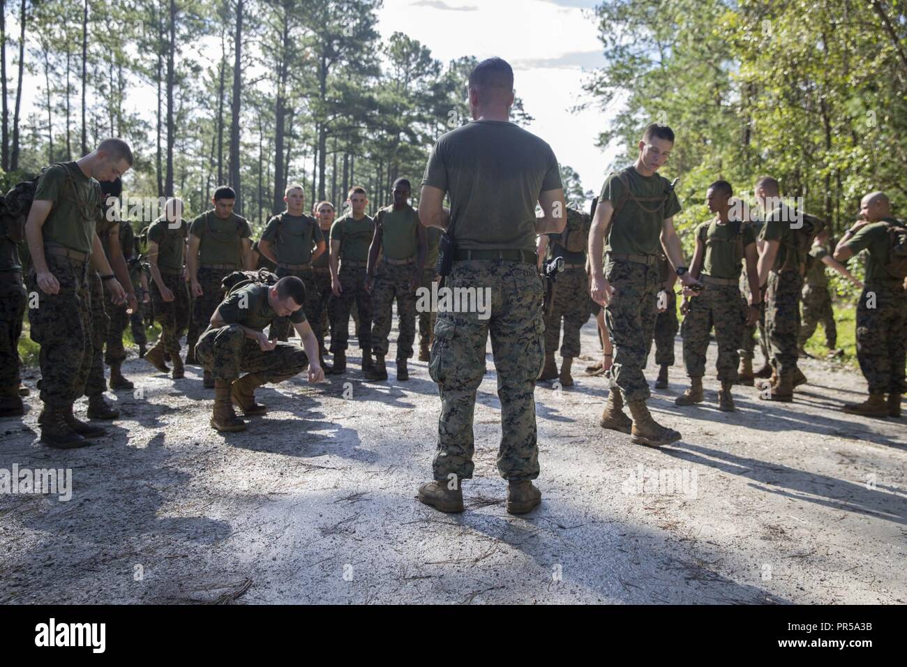U.S. Marine Corps Sgt. Nicholas Tyler, combat instructor, India Company ...