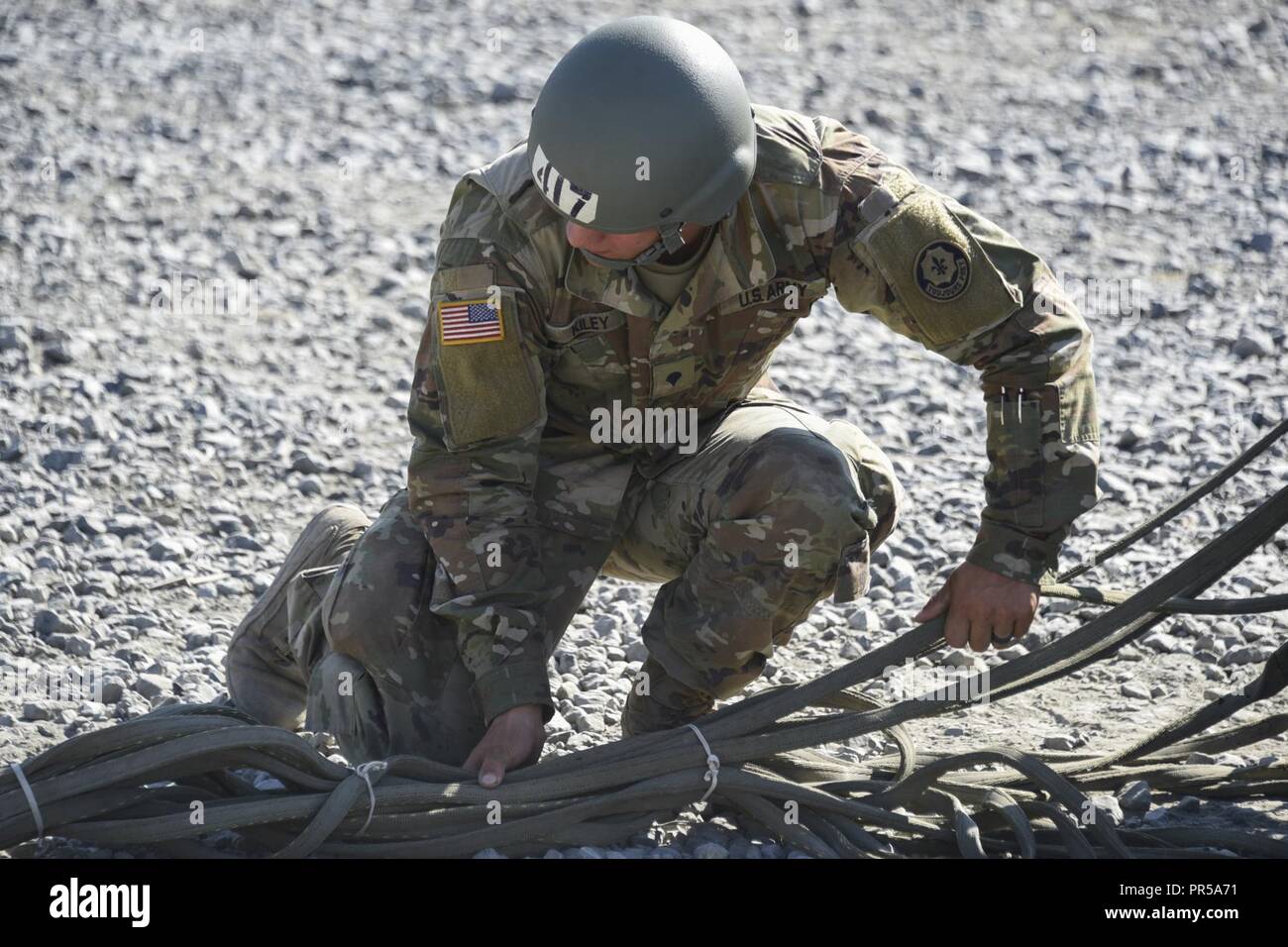 A U.S. Soldier assigned to 2nd Cavalry Regiment identifies preparation ...