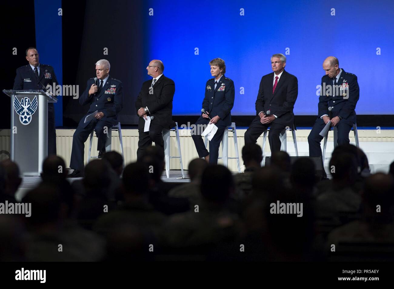 Gen. James M. Holmes, Air Combat Command commander, Gen. Maryanne ...