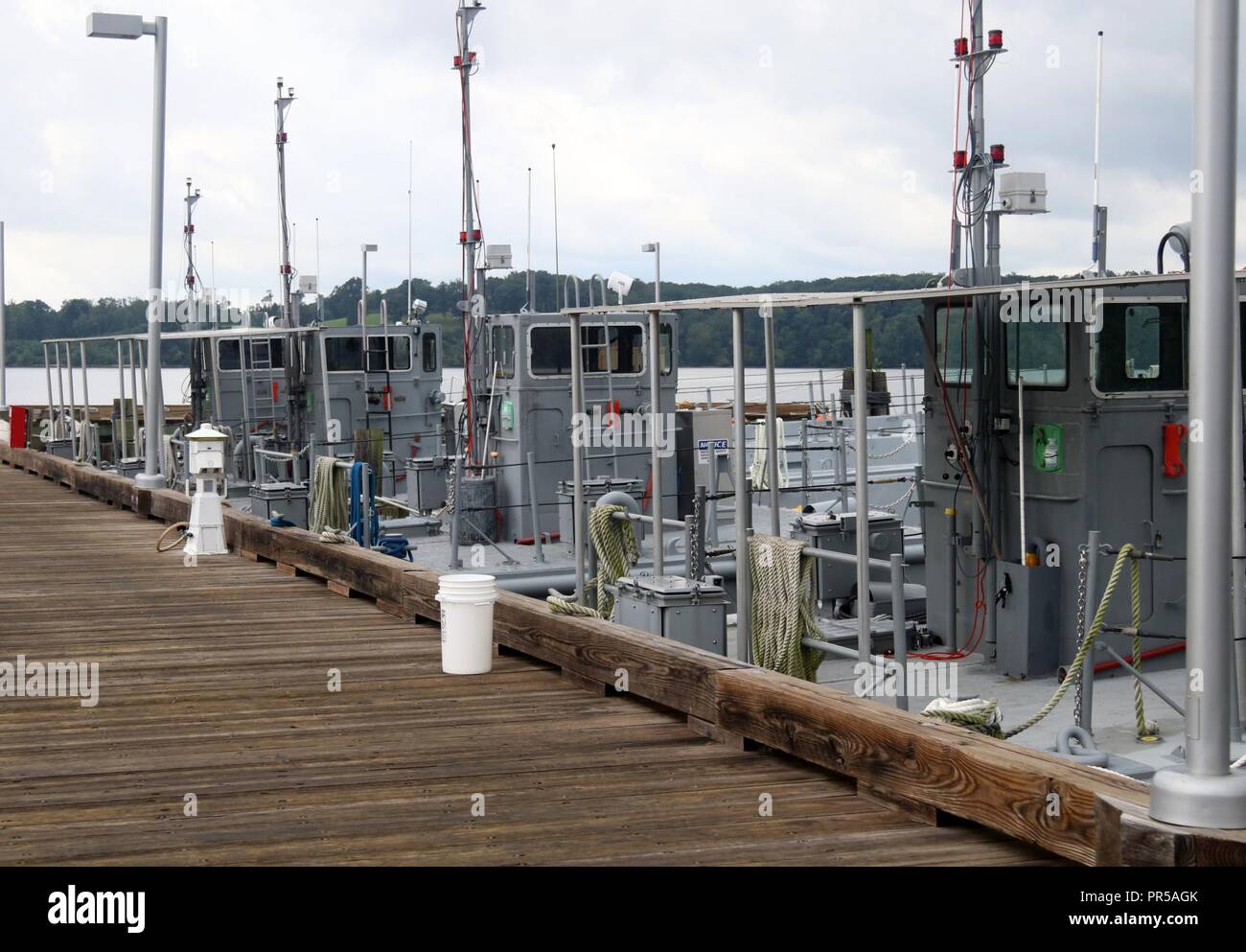 Landing craft, mechanized sit ready for loading after U.S. Army Reserve ...