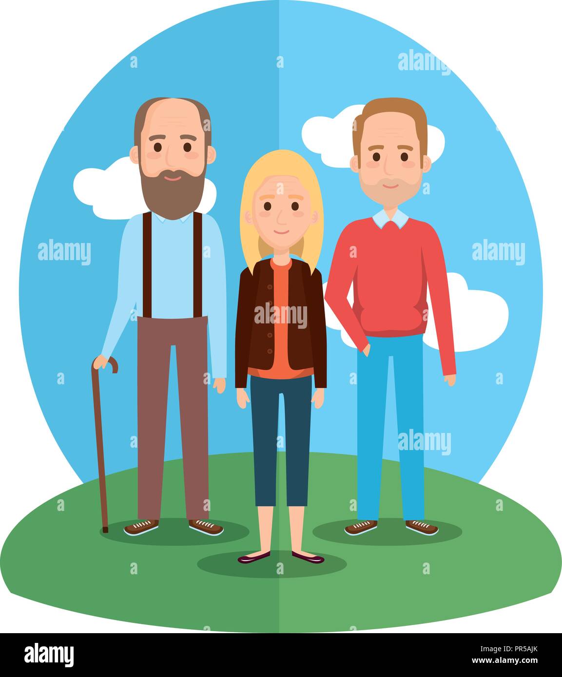 group of old people avatars characters vector illustration design Stock ...
