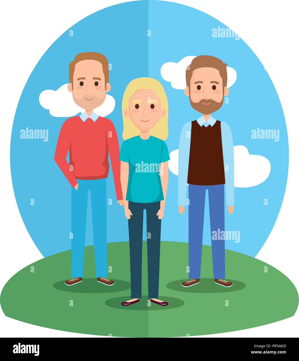group of old people avatars characters vector illustration design Stock ...