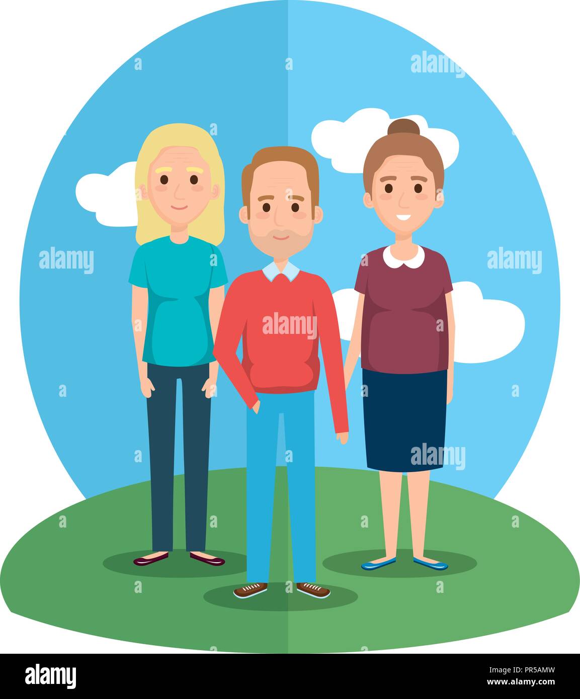 group of old people avatars characters vector illustration design Stock ...