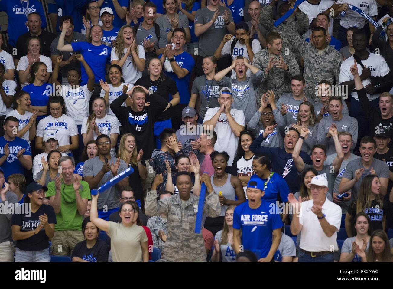 U.S. AIR FORCE ACADEMY, Colo. -- The crowd reacts to Air Force Women's ...