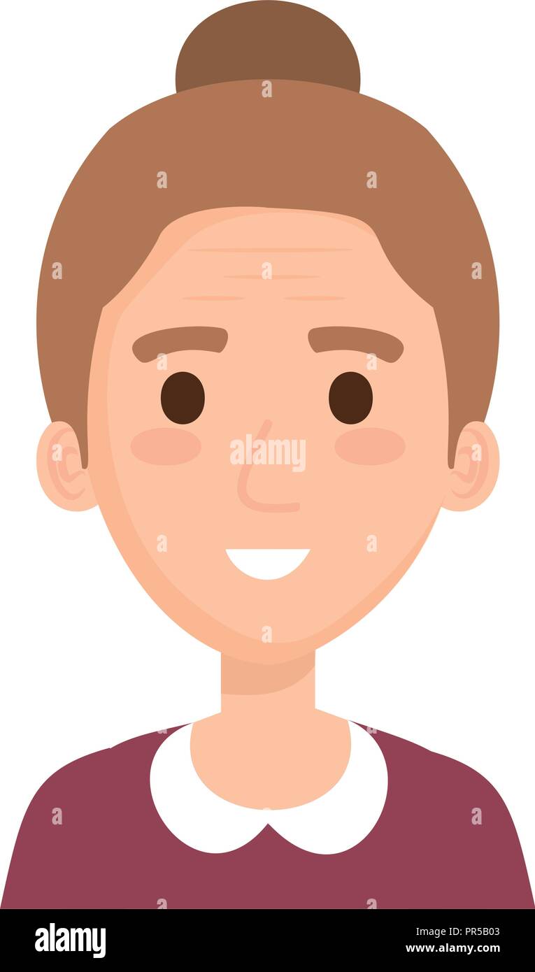 old woman avatar character vector illustration design Stock Vector ...