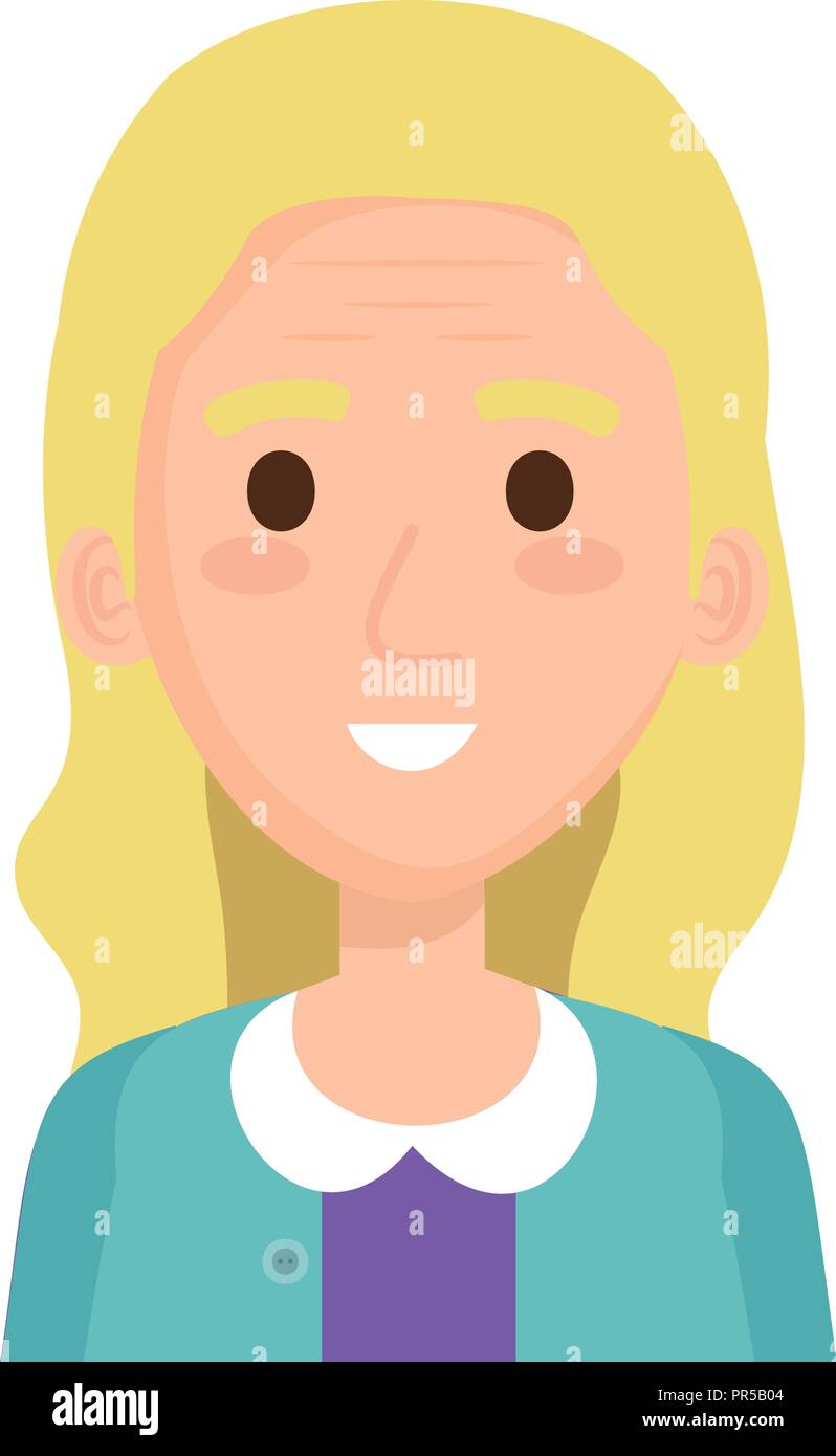 old woman avatar character vector illustration design Stock Vector ...