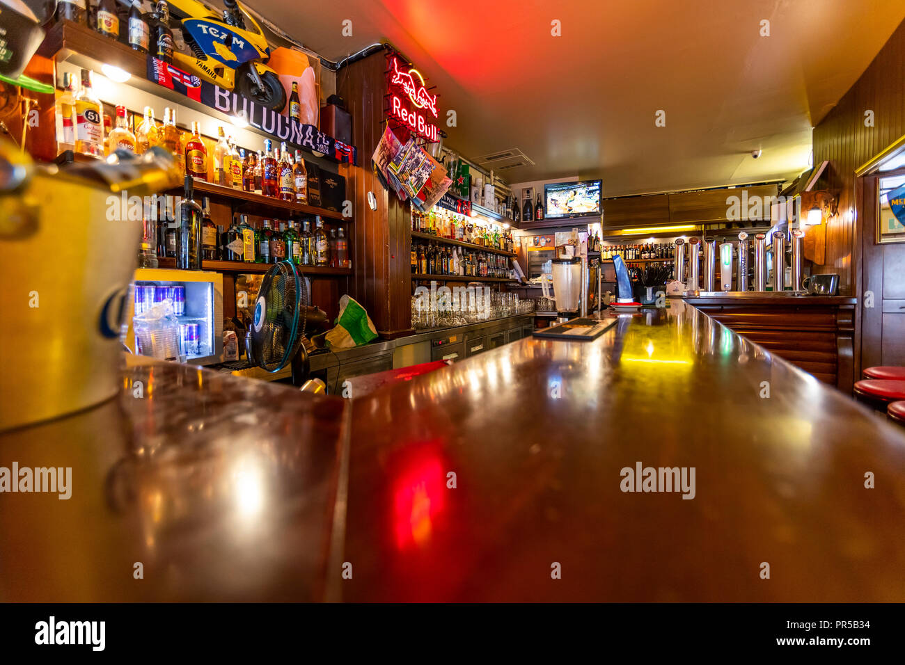 Colourful sports bar in Bologna, Italy Stock Photo - Alamy
