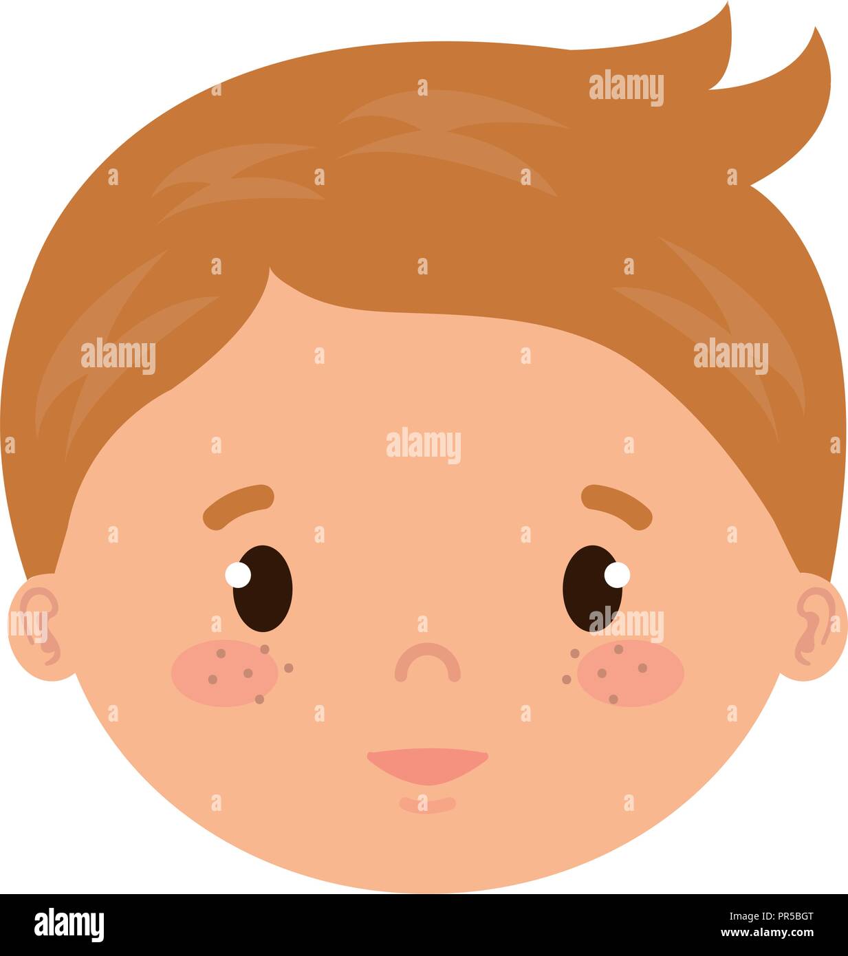 cute and little boy head character vector illustration design Stock ...