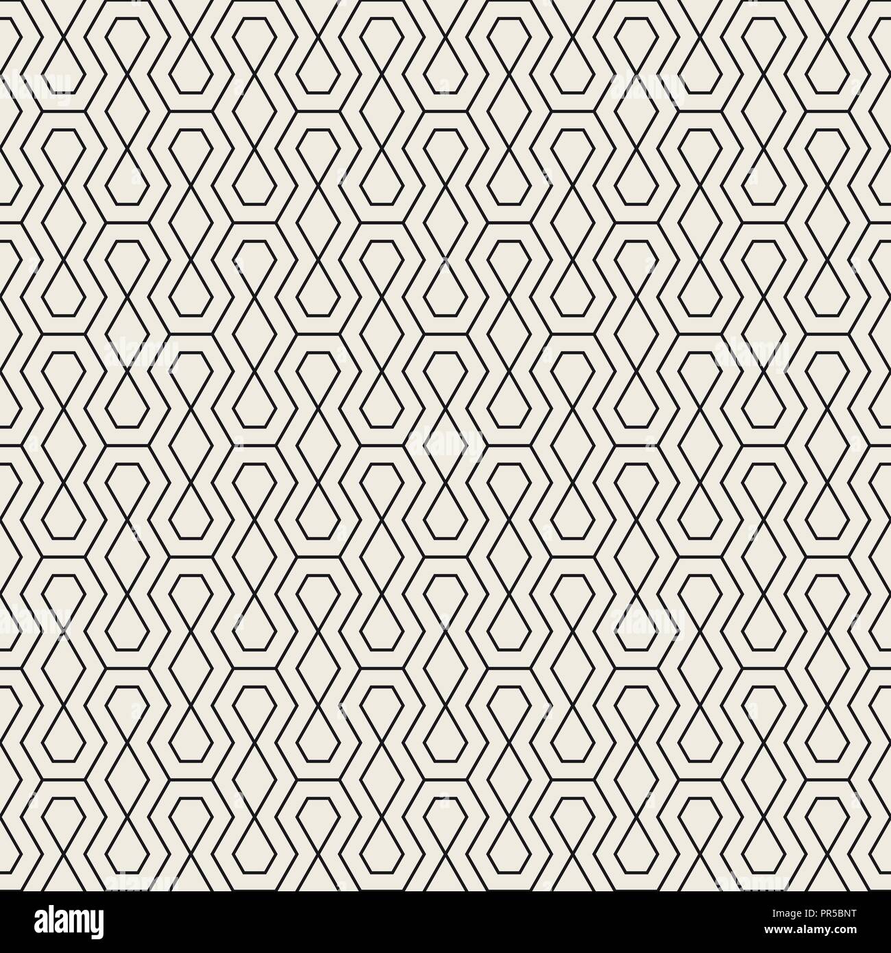Vector seamless geometric pattern. Simple abstract lines lattice. Repeating elements stylish ...