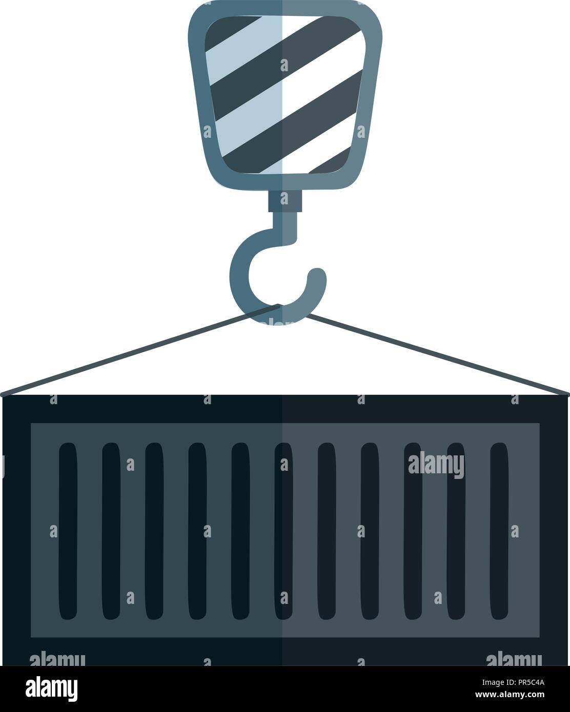 crane hook with container vector illustration design Stock Vector Image ...