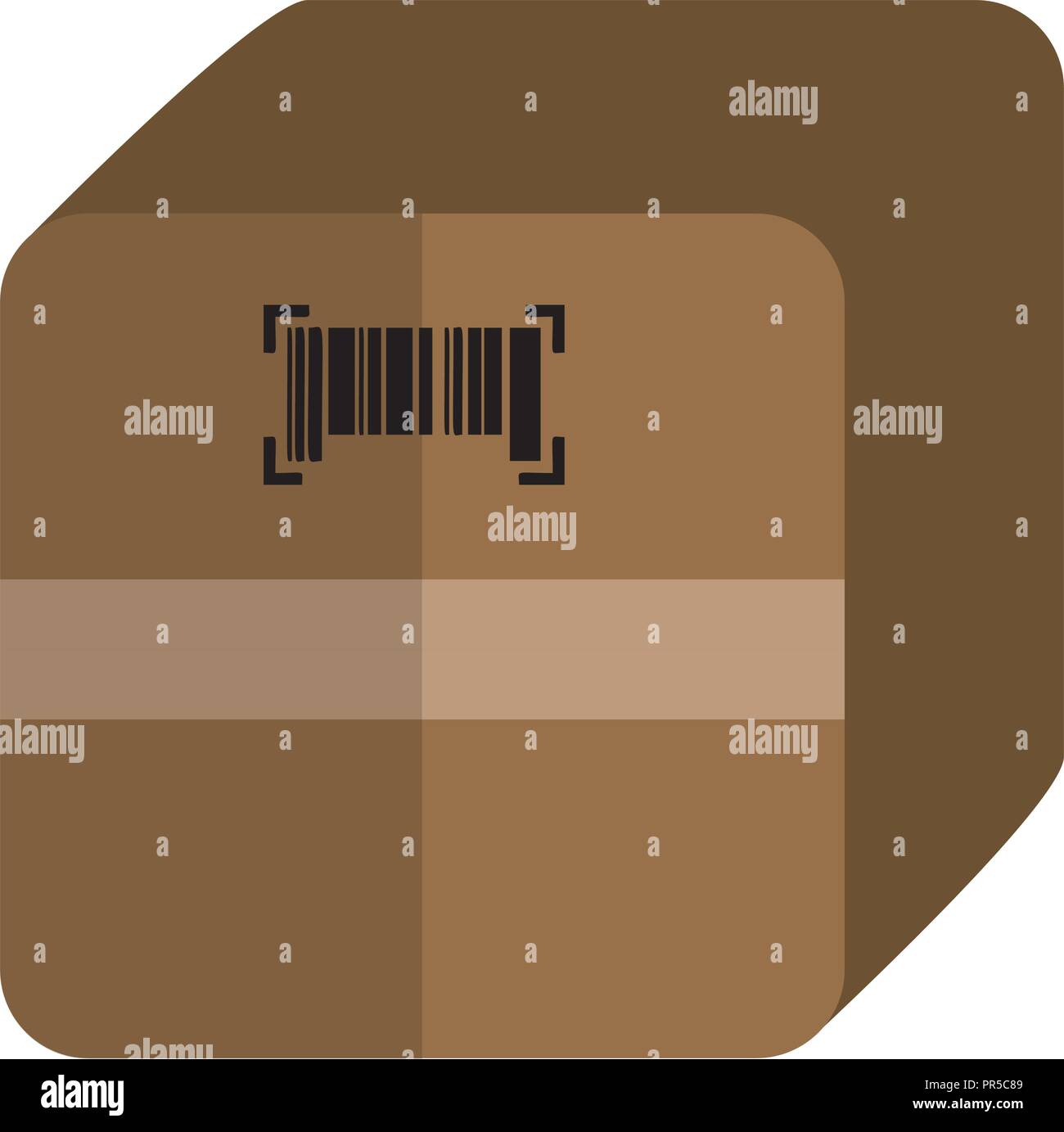 packing box carton with bar code vector illustration design Stock ...