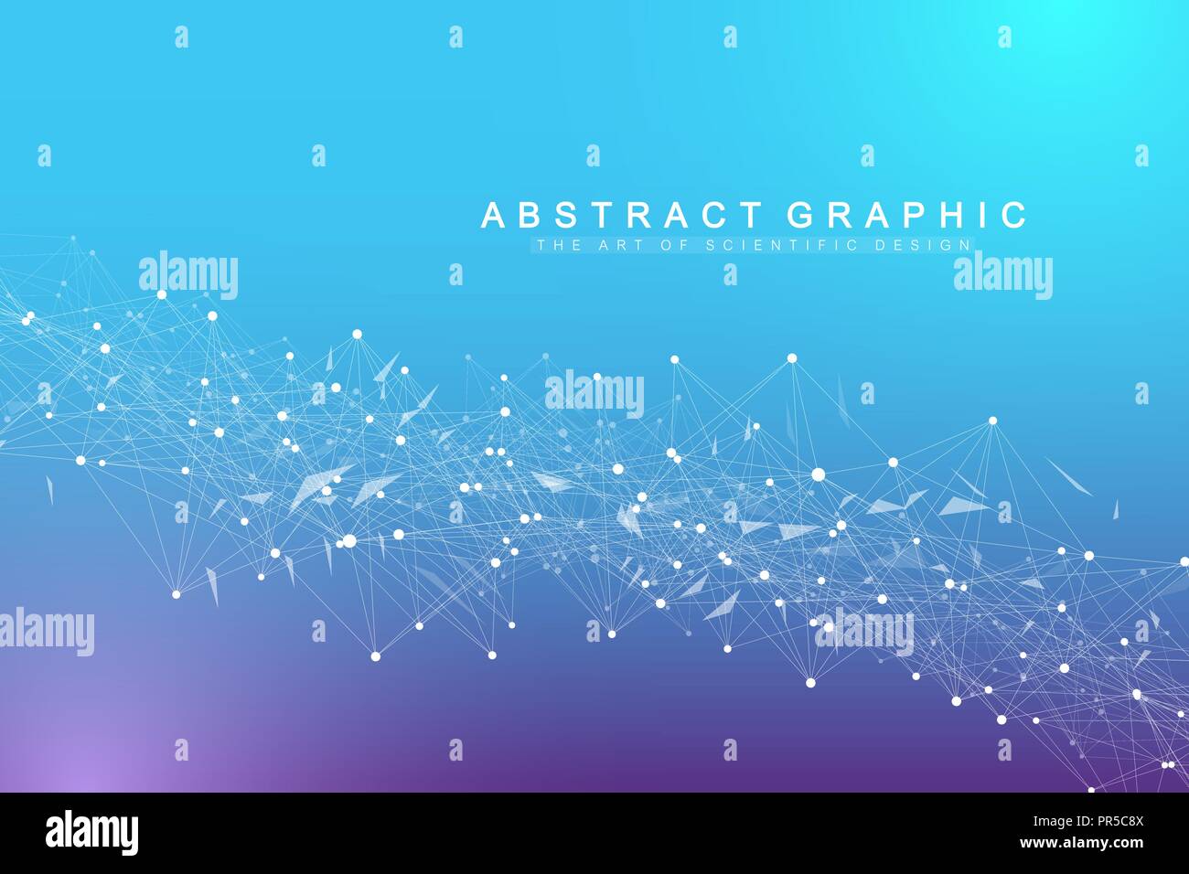 Technology Abstract Background With Connected Line And Dots Big Data Visualization Perspective