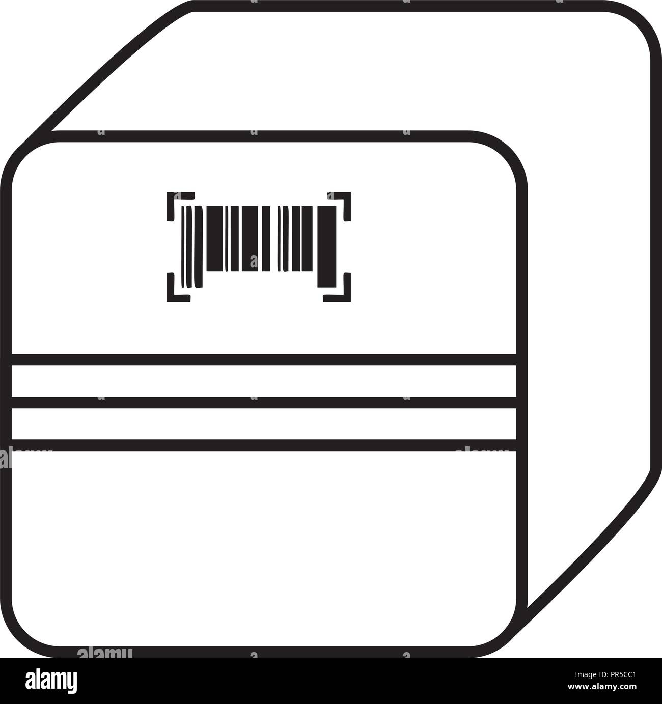 packing box carton with bar code vector illustration design Stock ...