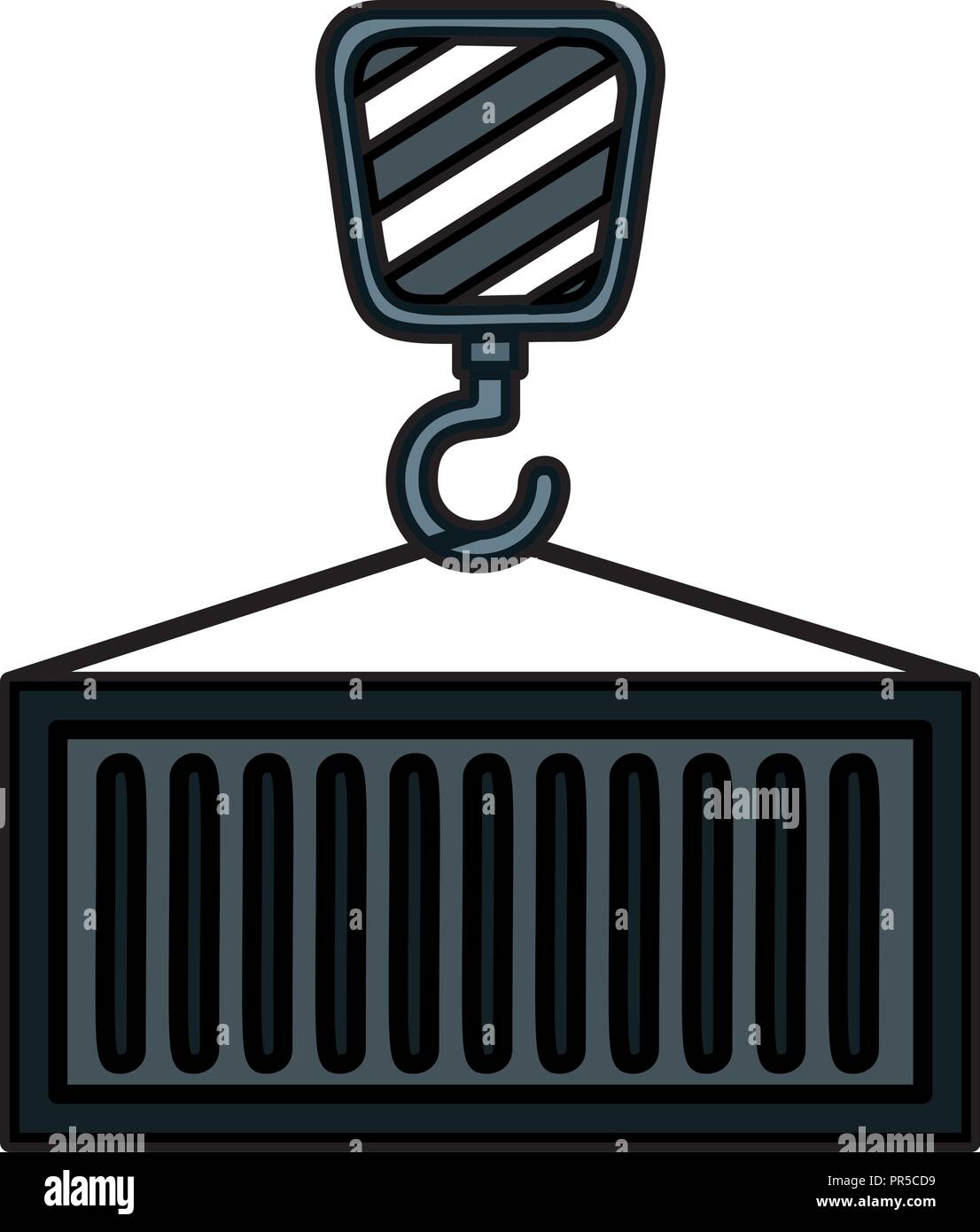 crane hook with container vector illustration design Stock Vector Image ...
