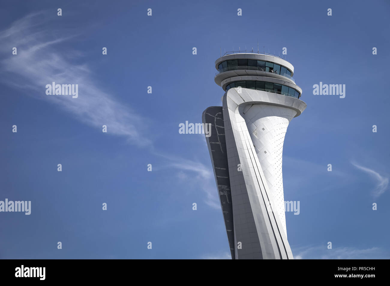 Air traffic control tower of Istanbul new Airport, Turkey Stock Photo ...