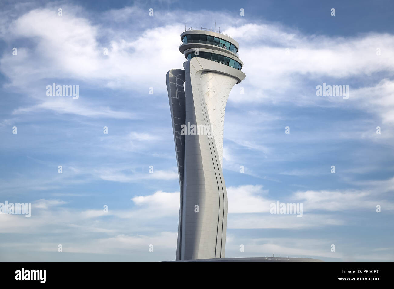 Air traffic control tower of Istanbul new Airport, Turkey Stock Photo ...