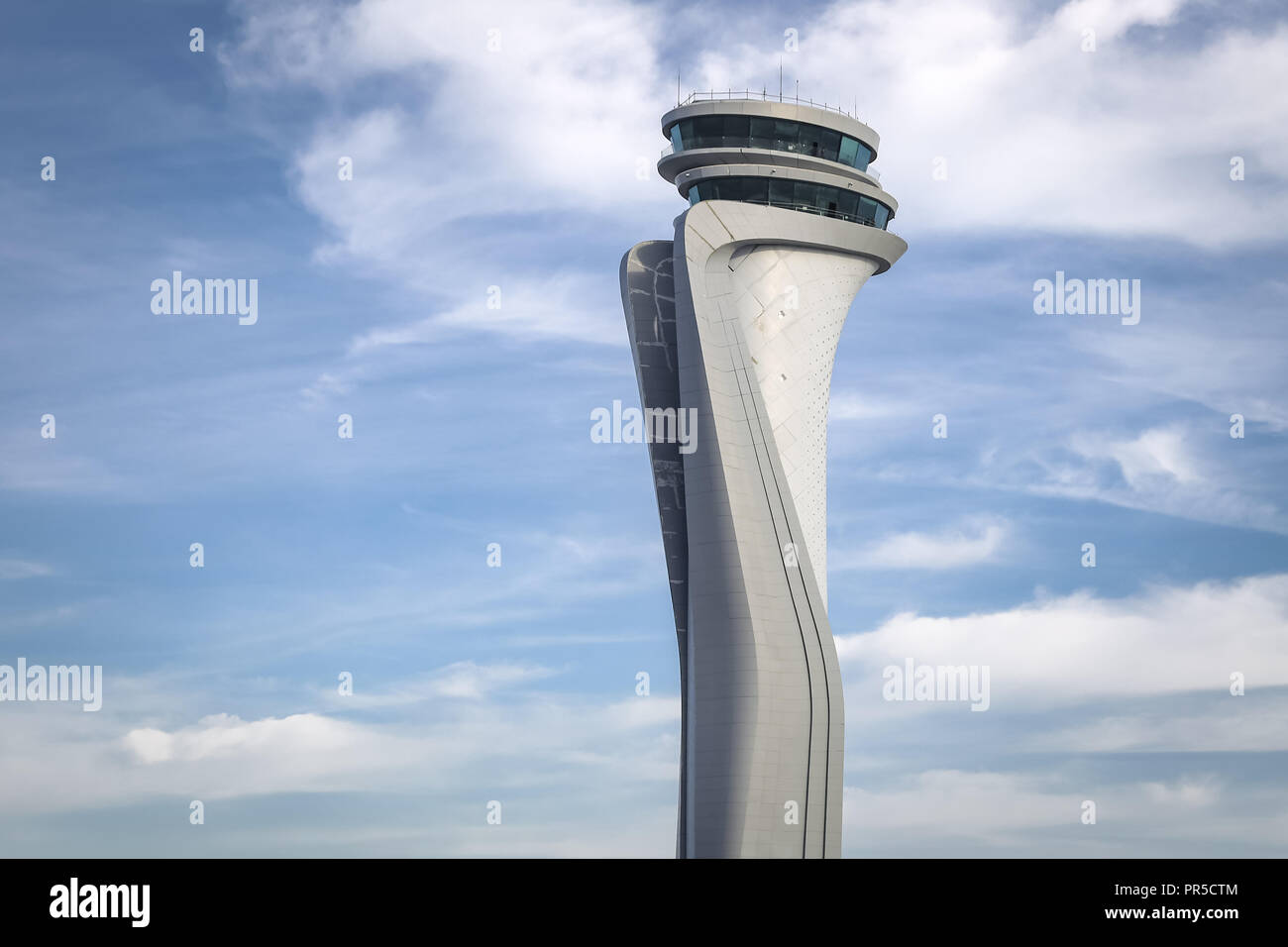 Air traffic control tower of Istanbul new Airport, Turkey Stock Photo ...