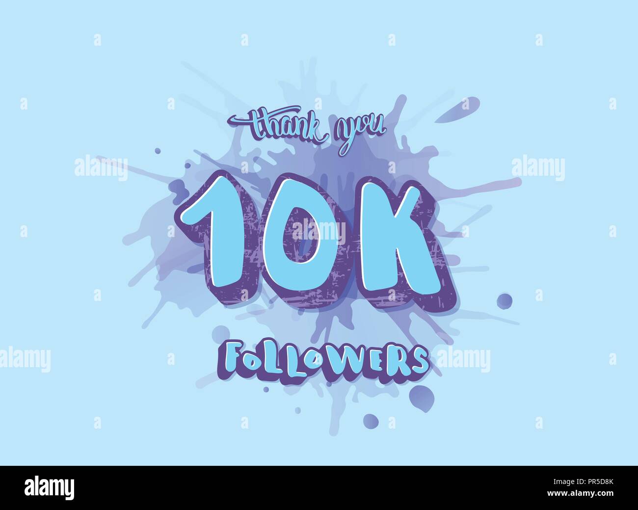 10k Followers Thank You Social Media Template Banner For Internet