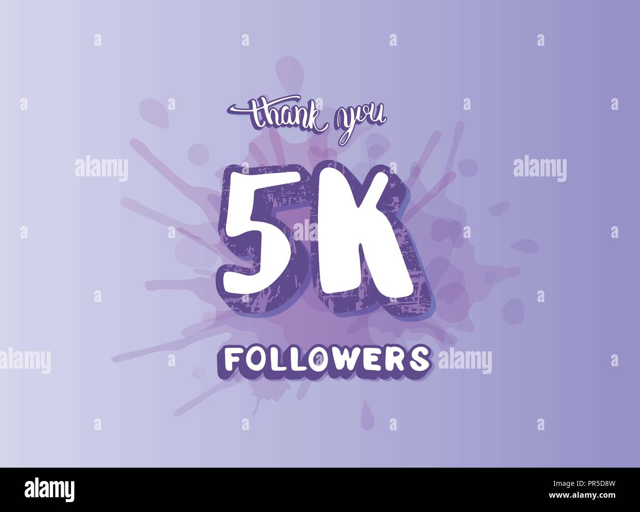 5k followers social media template. Banner for internet networks. 5000 ...