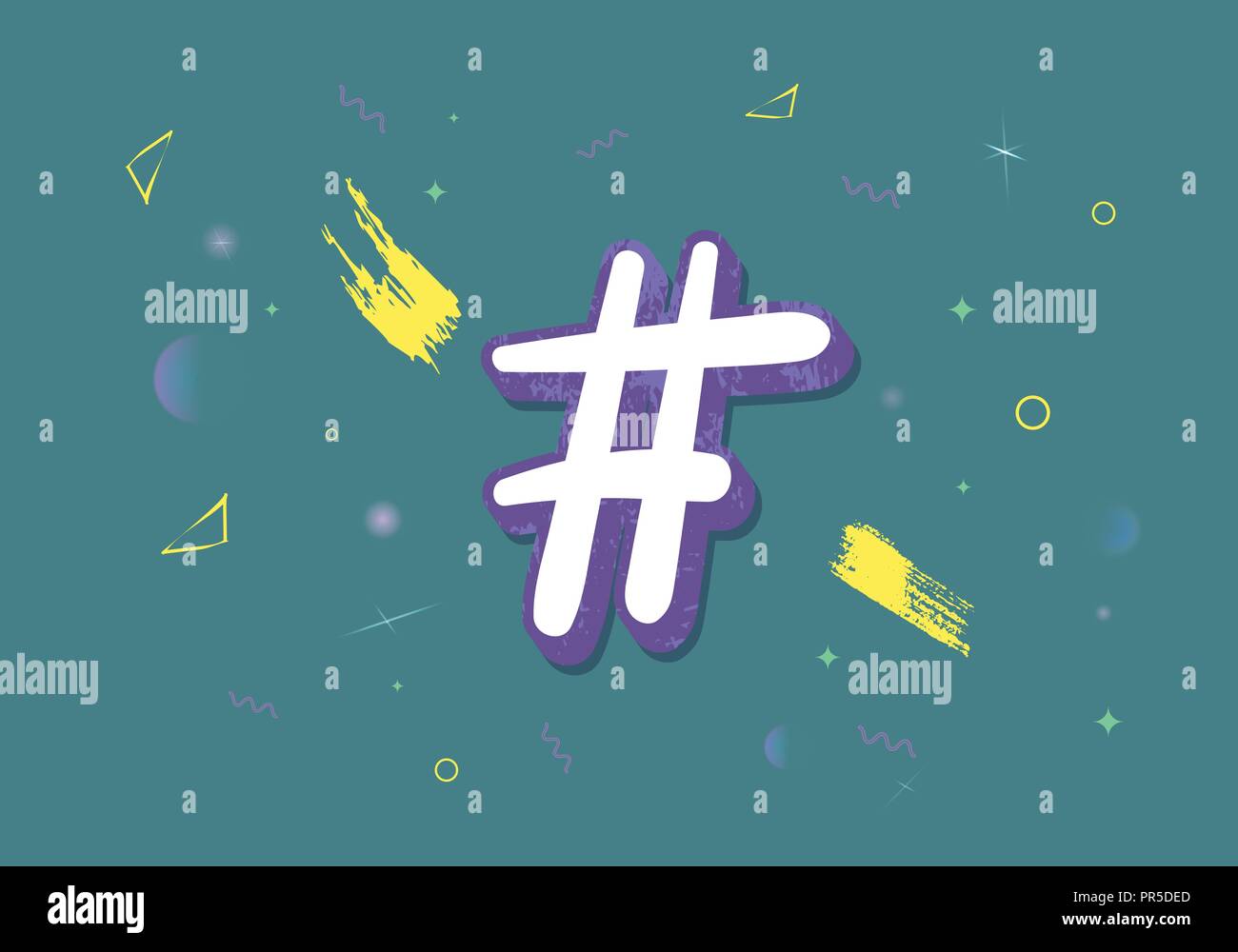 Hashtag signs. Element for social media networks Stock Vector Image ...