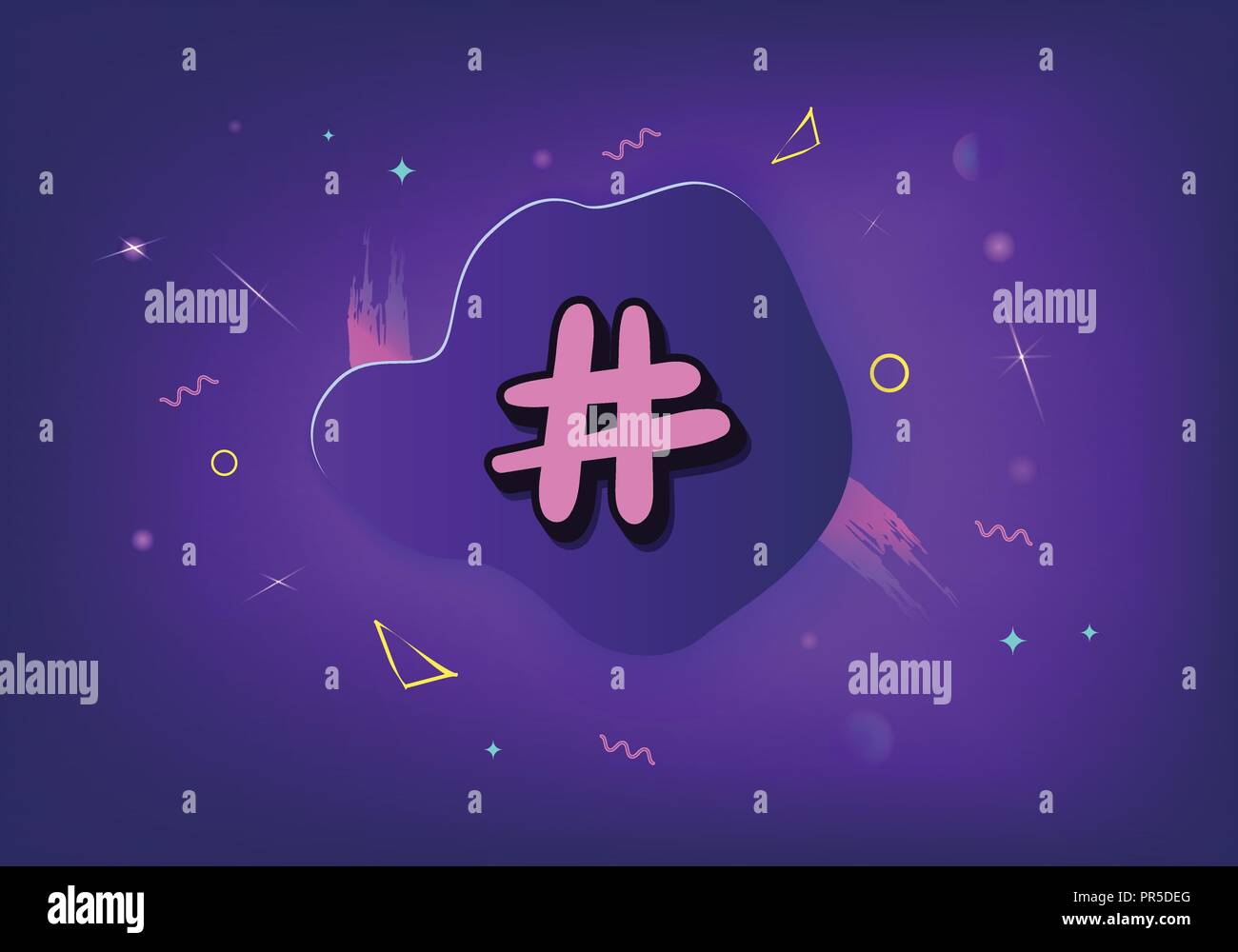 Hashtag signs. Element for social media networks. Vector illustration ...