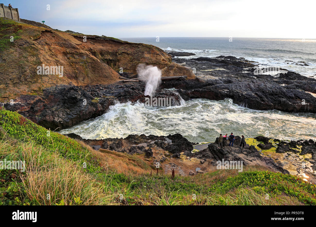 Along the Oregon Coast: The Spouting Horn Stock Photo - Alamy