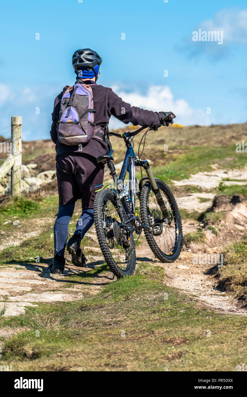 Pushing mtb hi-res stock photography and images - Alamy