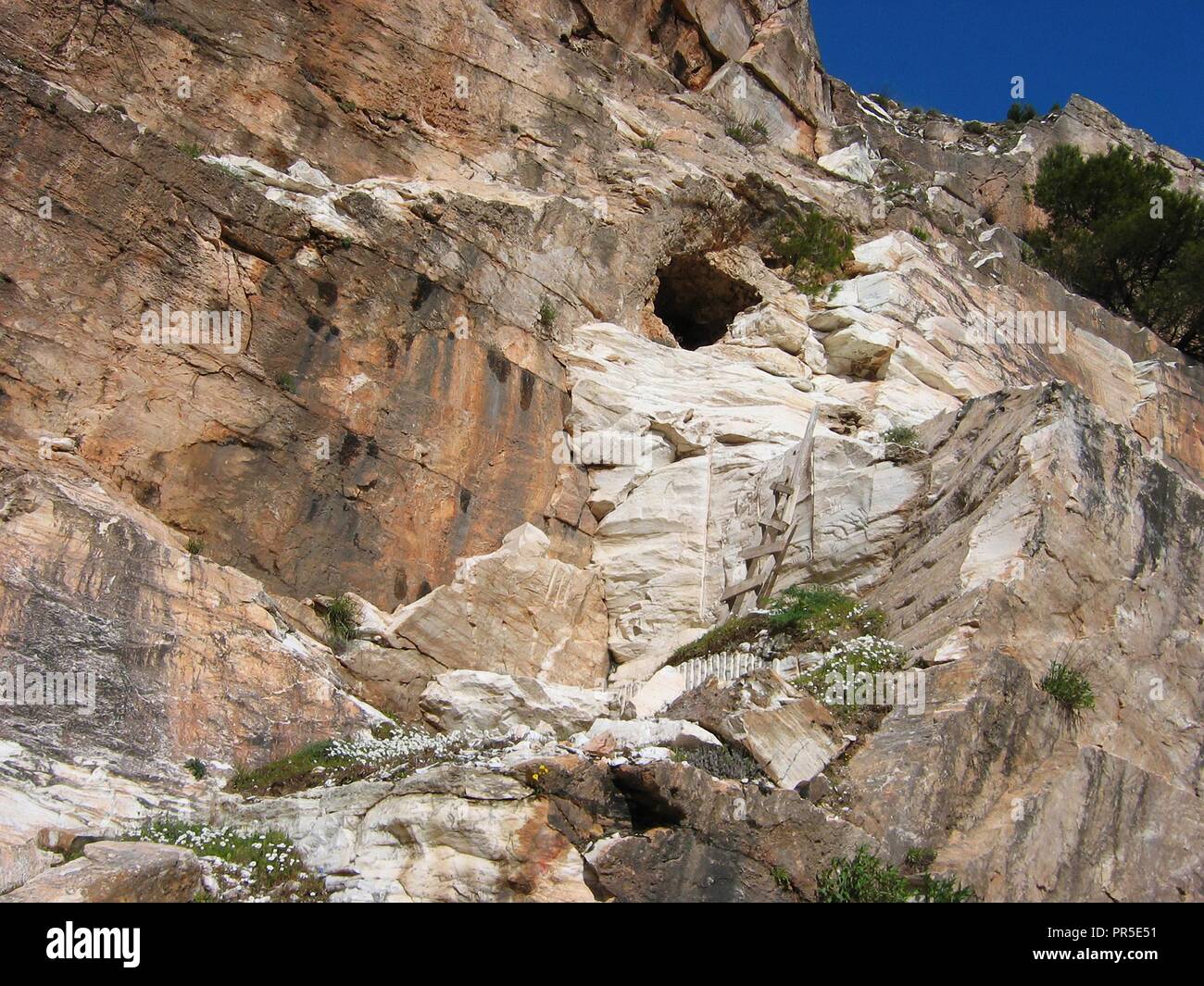 Cave at Penteli mountain Athens Greece Stock Photo - Alamy