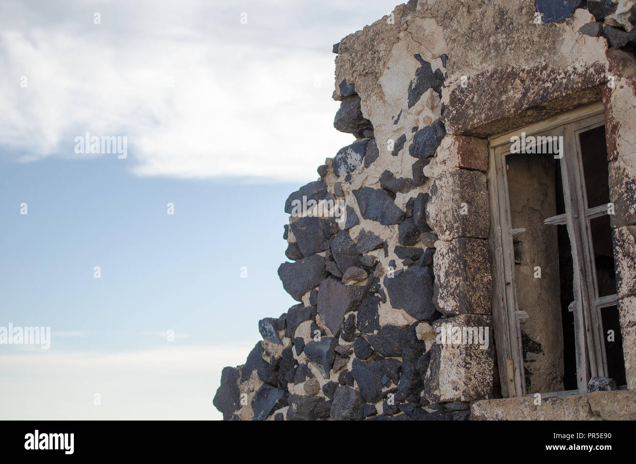 Santorini - Rocks & Window Stock Photo - Alamy