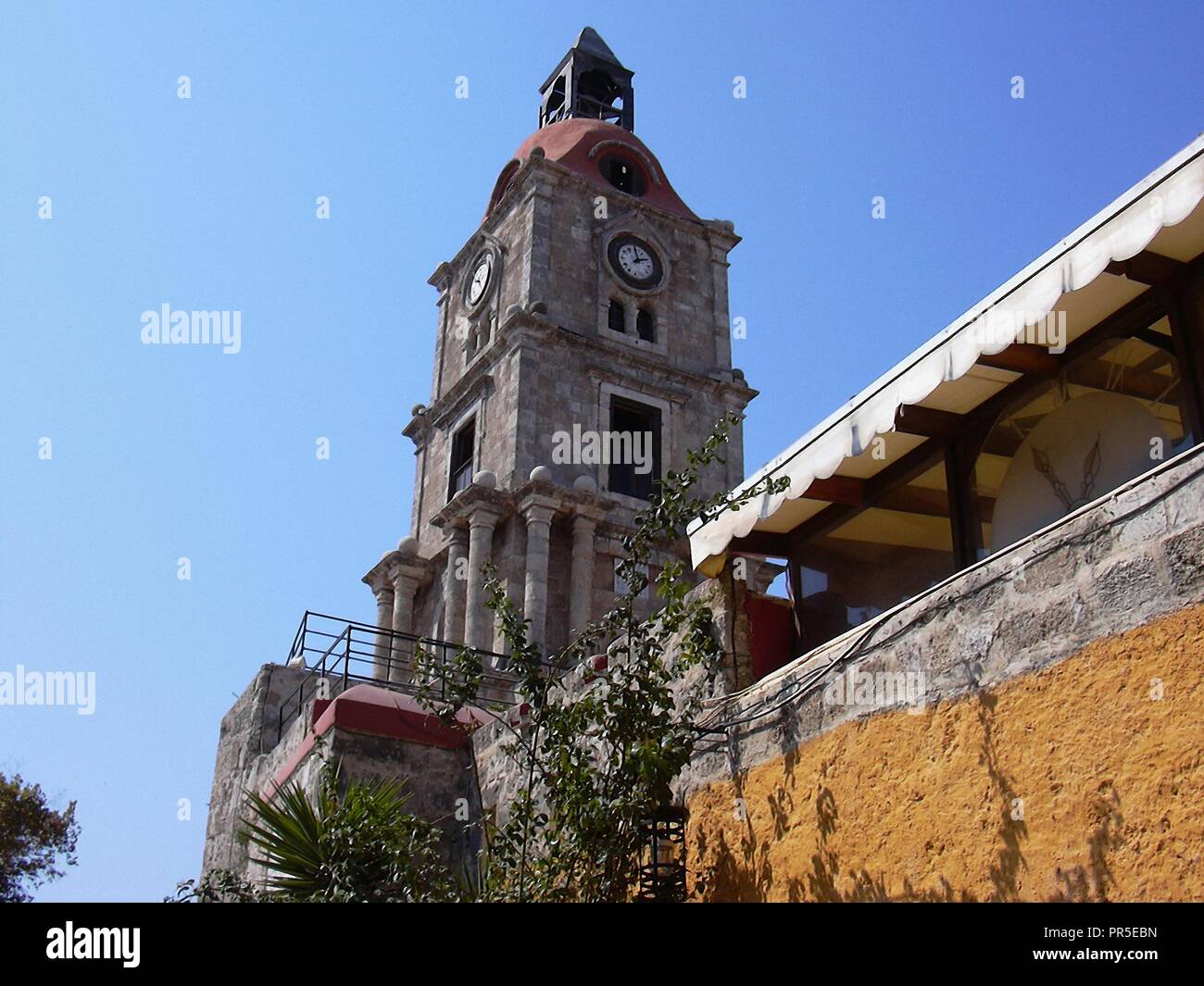 Clock Tower (Roloi) Rhodes Greece Stock Photo - Alamy