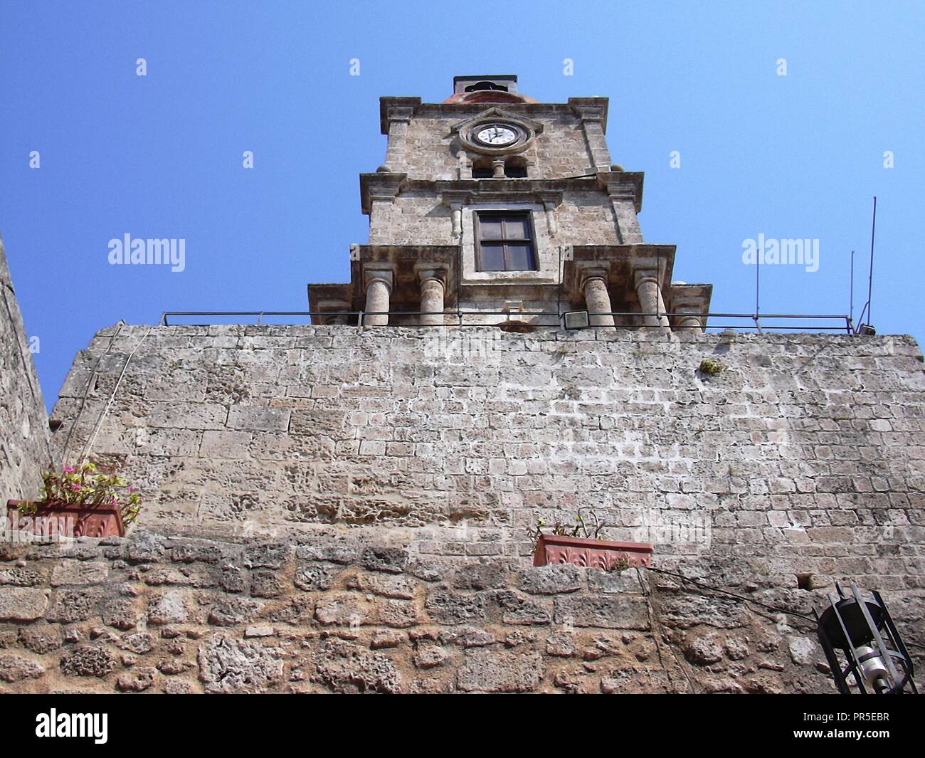 Clock Tower (Roloi) Rhodes Greece Stock Photo - Alamy