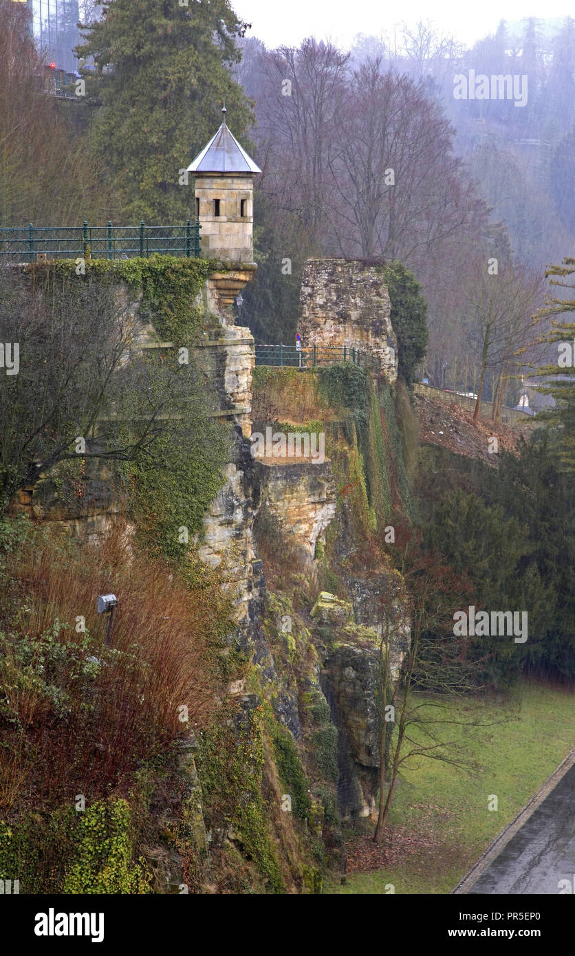 Fortification in Luxembourg city Stock Photo - Alamy