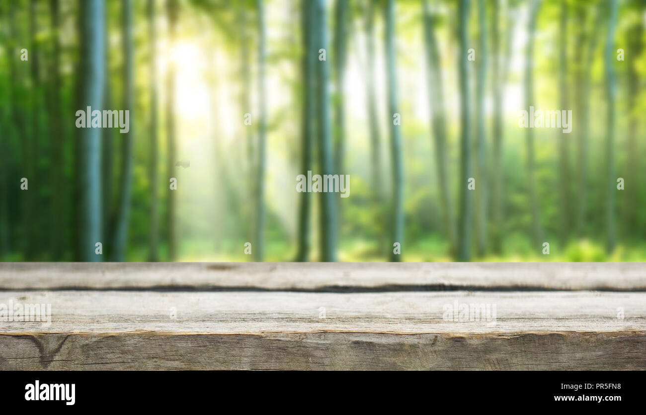 Wooden table background Stock Photo - Alamy