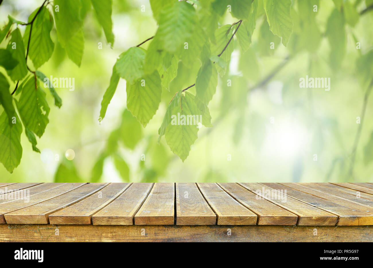 Wooden table background Stock Photo - Alamy