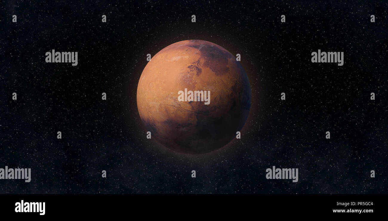 Red planet Mars. Astronomy and science concept. Elements of this image ...