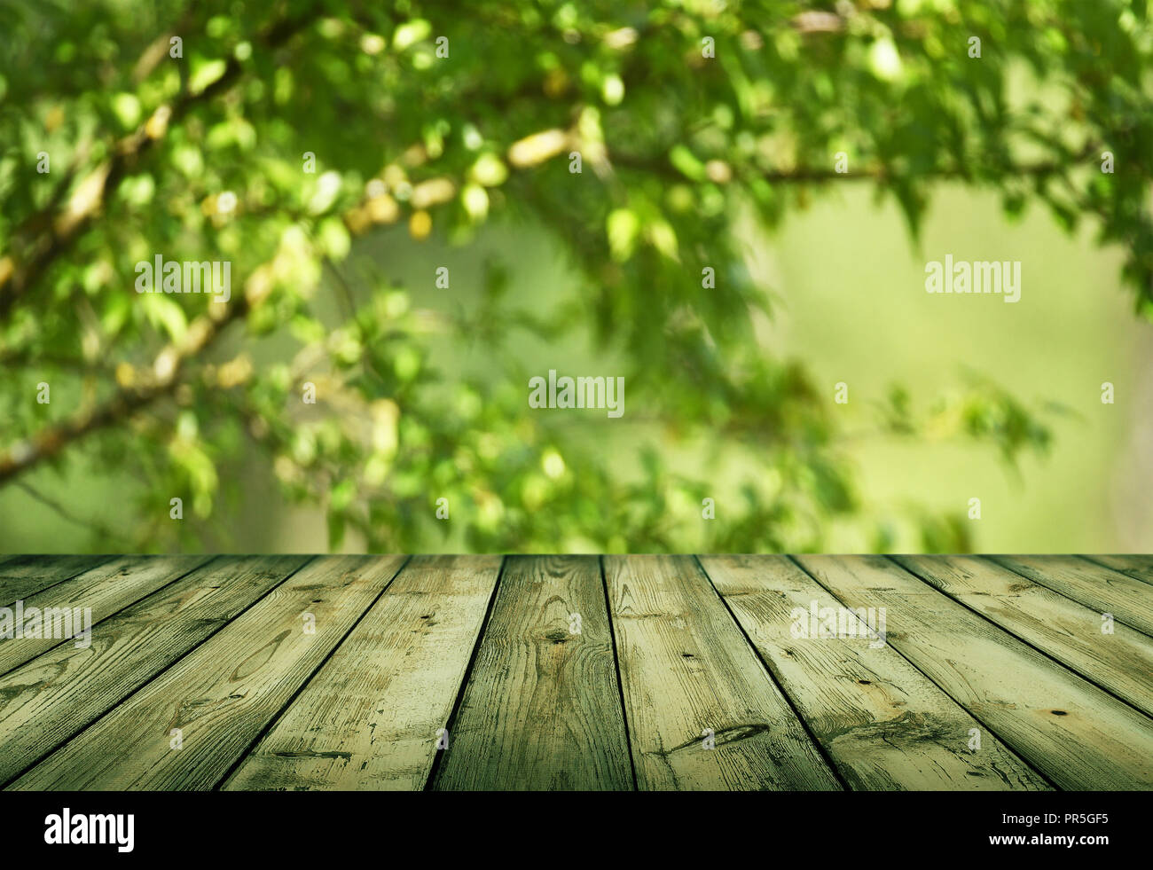 Empty table for display montages Stock Photo - Alamy
