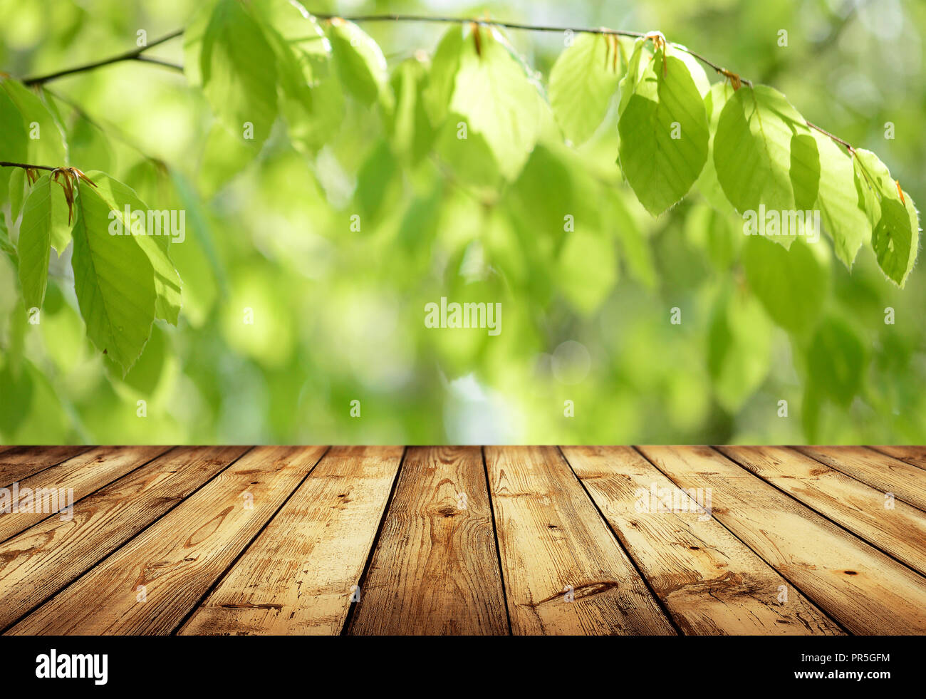 Empty table for display montages Stock Photo - Alamy