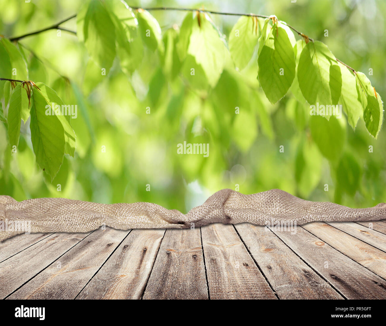 Empty table for display montages Stock Photo - Alamy