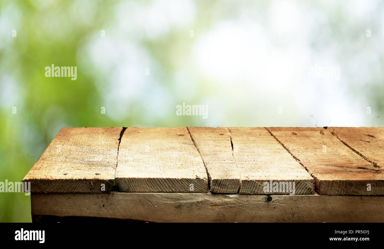 Wooden table background Stock Photo - Alamy
