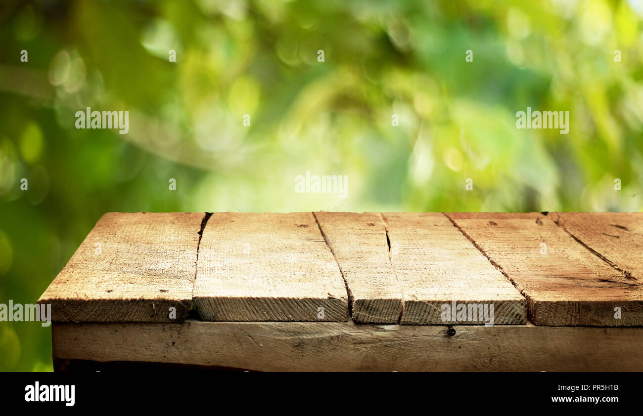 Wooden table background Stock Photo - Alamy