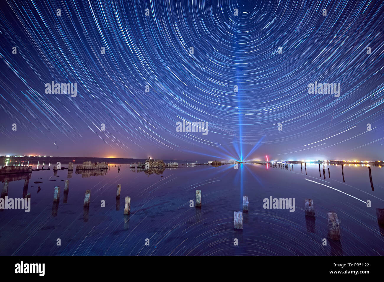 Lake at night Stock Photo - Alamy