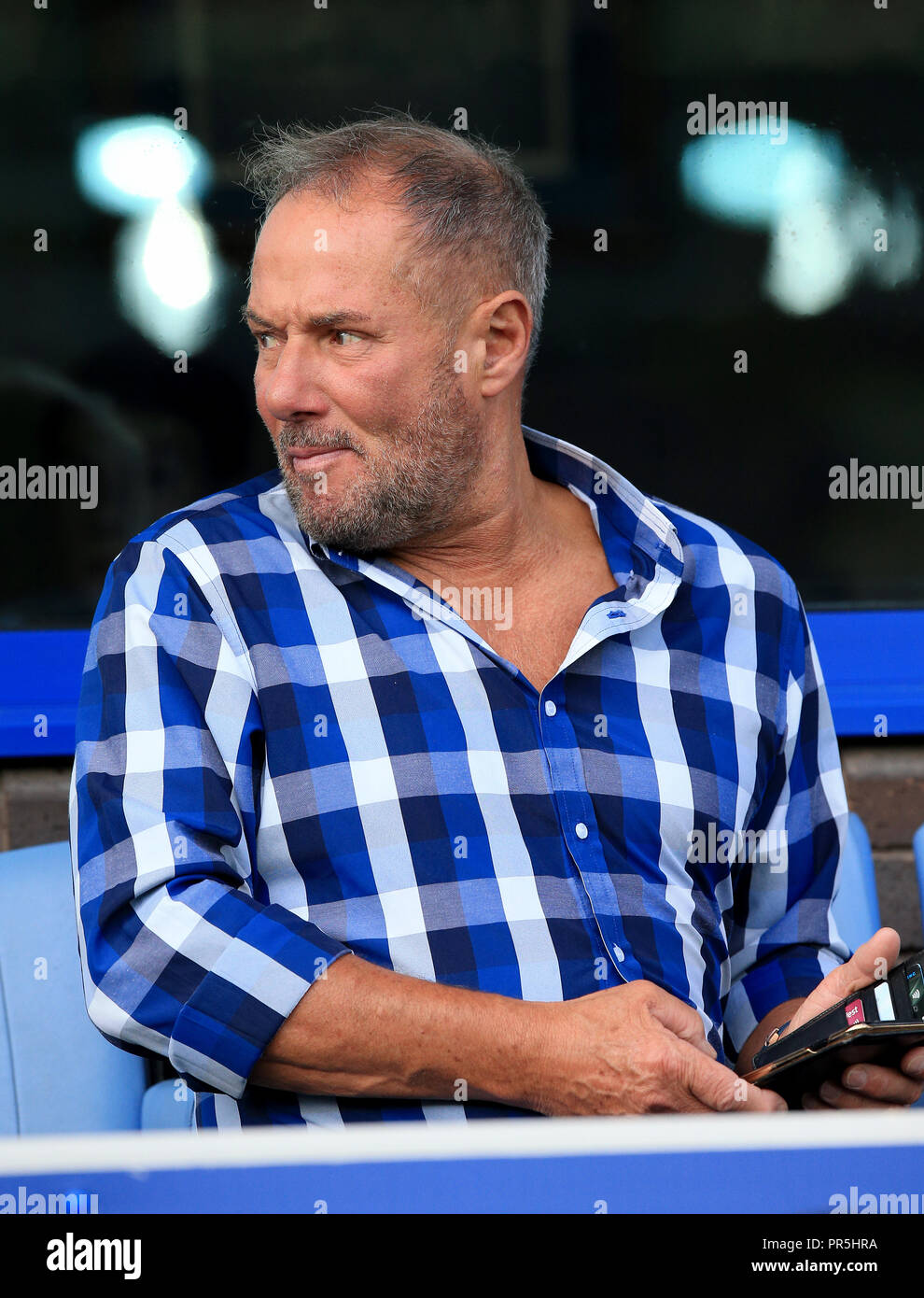 Derek Hatton in the stands during the Premier League match at Goodison ...