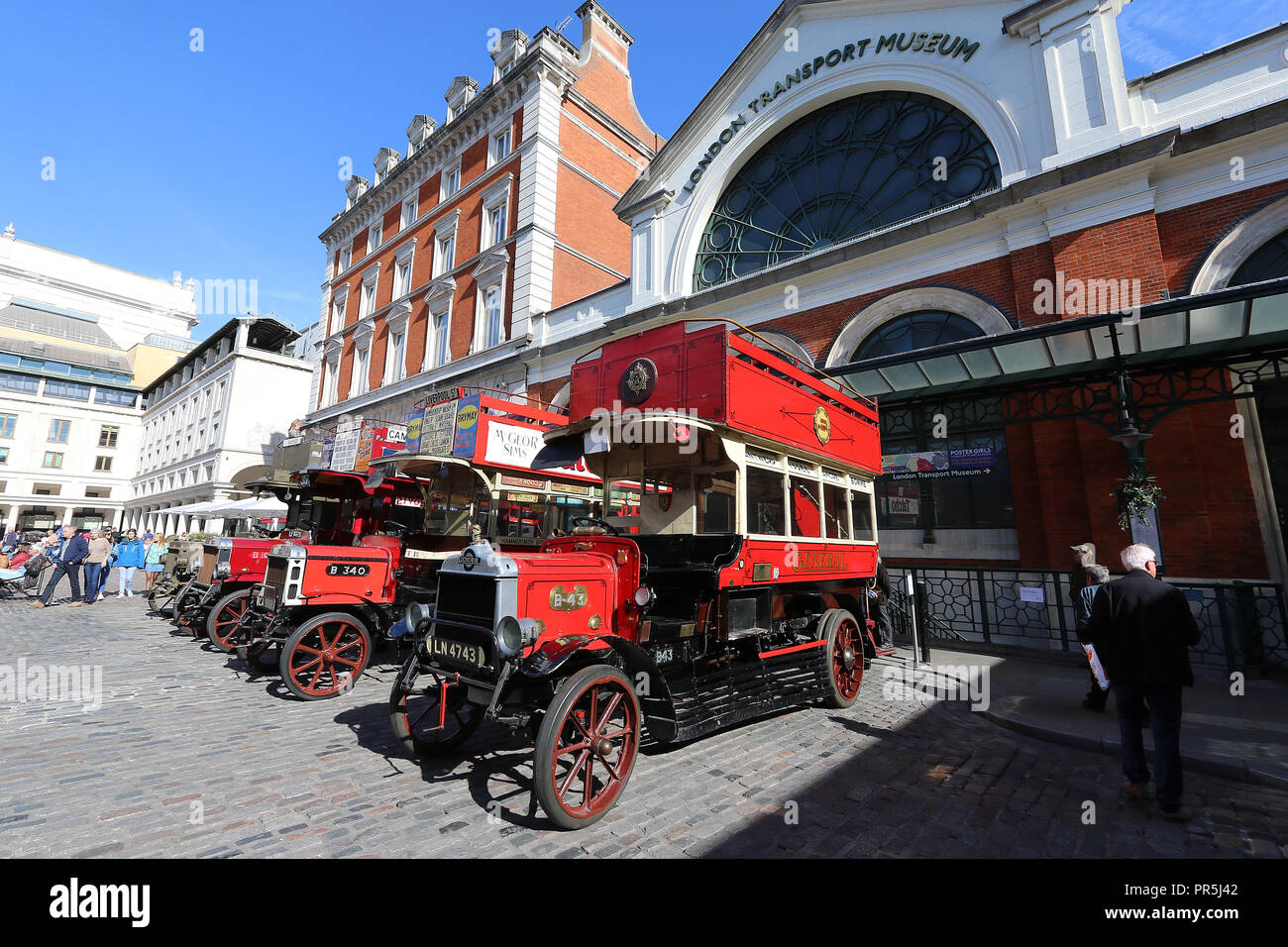 , The last four surviving B-type Battle Buses on display in Covent ...