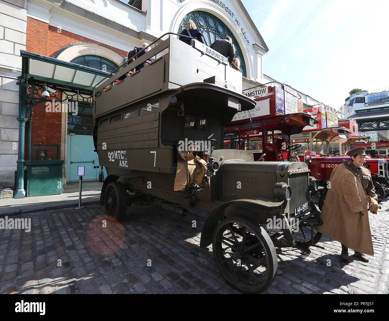 , The last four surviving B-type Battle Buses on display in Covent ...