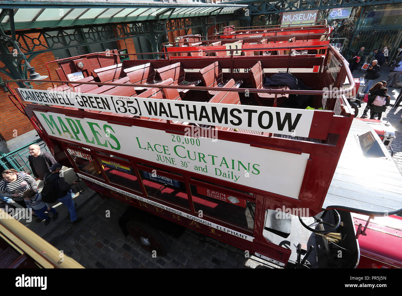 , The last four surviving B-type Battle Buses on display in Covent ...